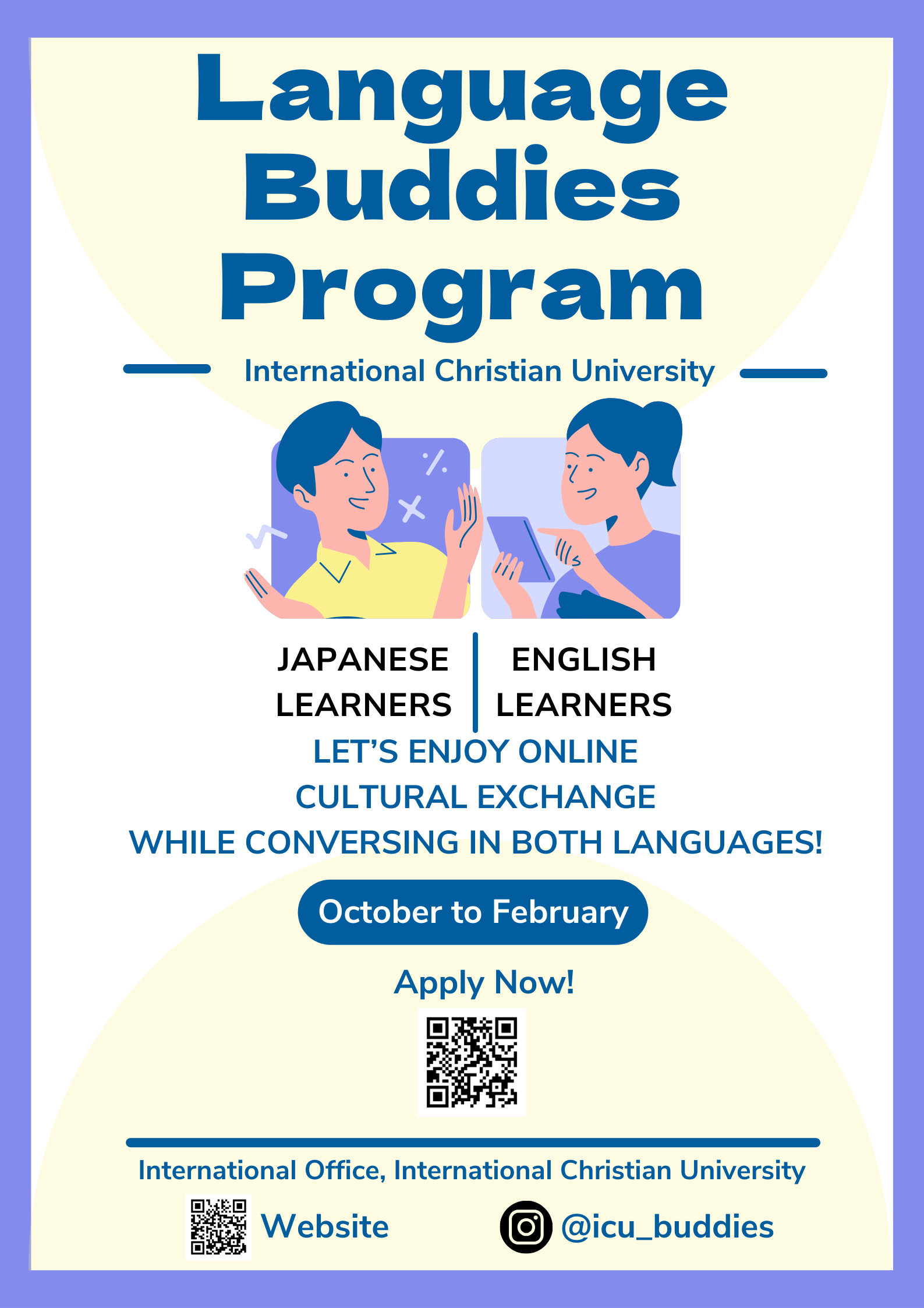 International Christian University: Language Buddies 2023 Autumn ...