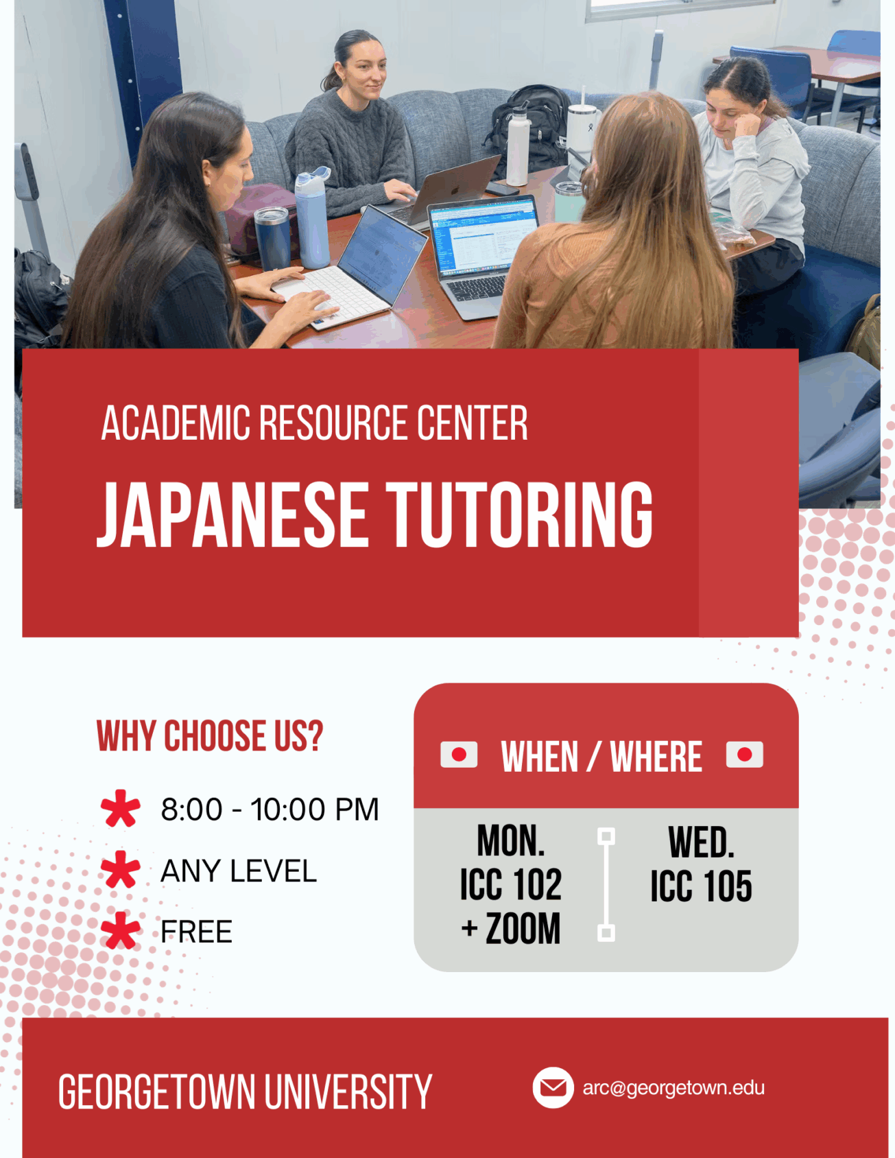 ARC Free Japanese Tutoring! | Department of East Asian Languages ...